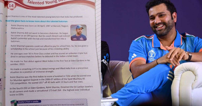 Chapter On Rohit Sharma In English Book