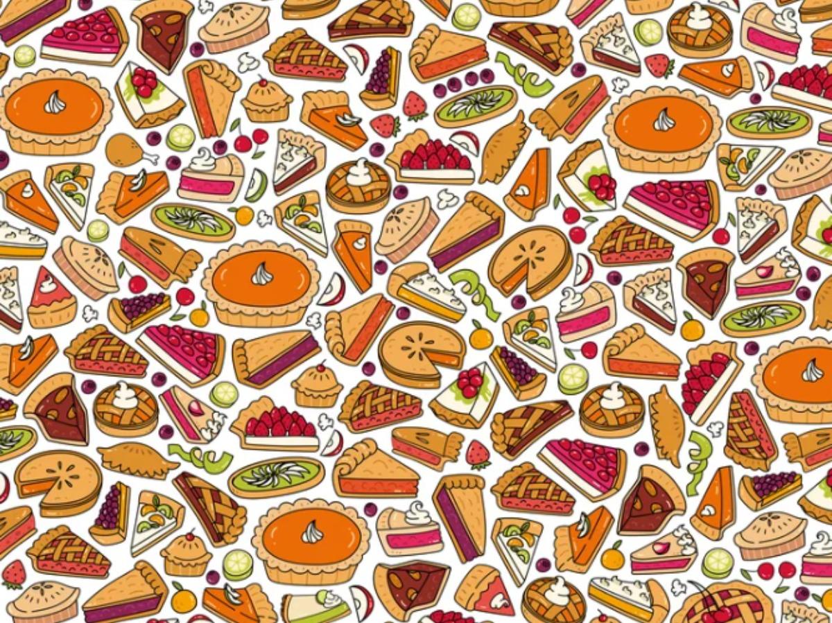 Thanksgiving Optical Illusion: Find The Pie And Turkey Leg