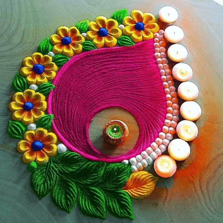 21+ Easy Rangoli Designs For Diwali 2023