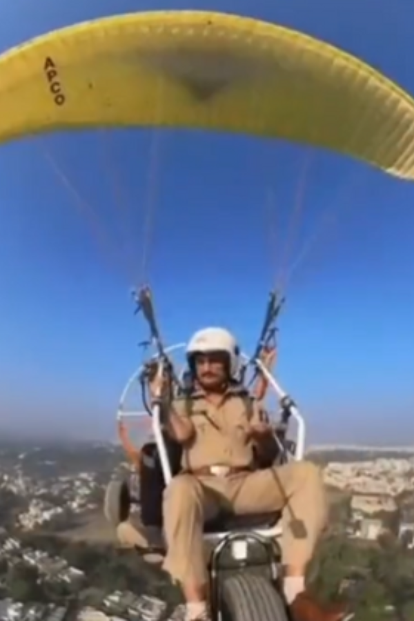 Gujarat Police Use Paraglider To Monitor Lili Parikrama