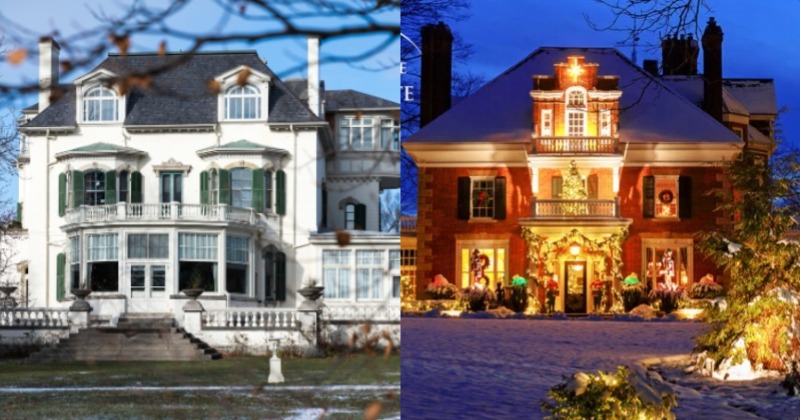 Fully Decorated For The Holidays, This Canadian Mansion Is Offering ...