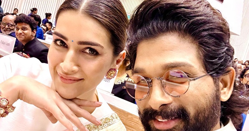 Kriti Sanon And Allu Arjun Recreate The Iconic Pushpa Pose At The ...