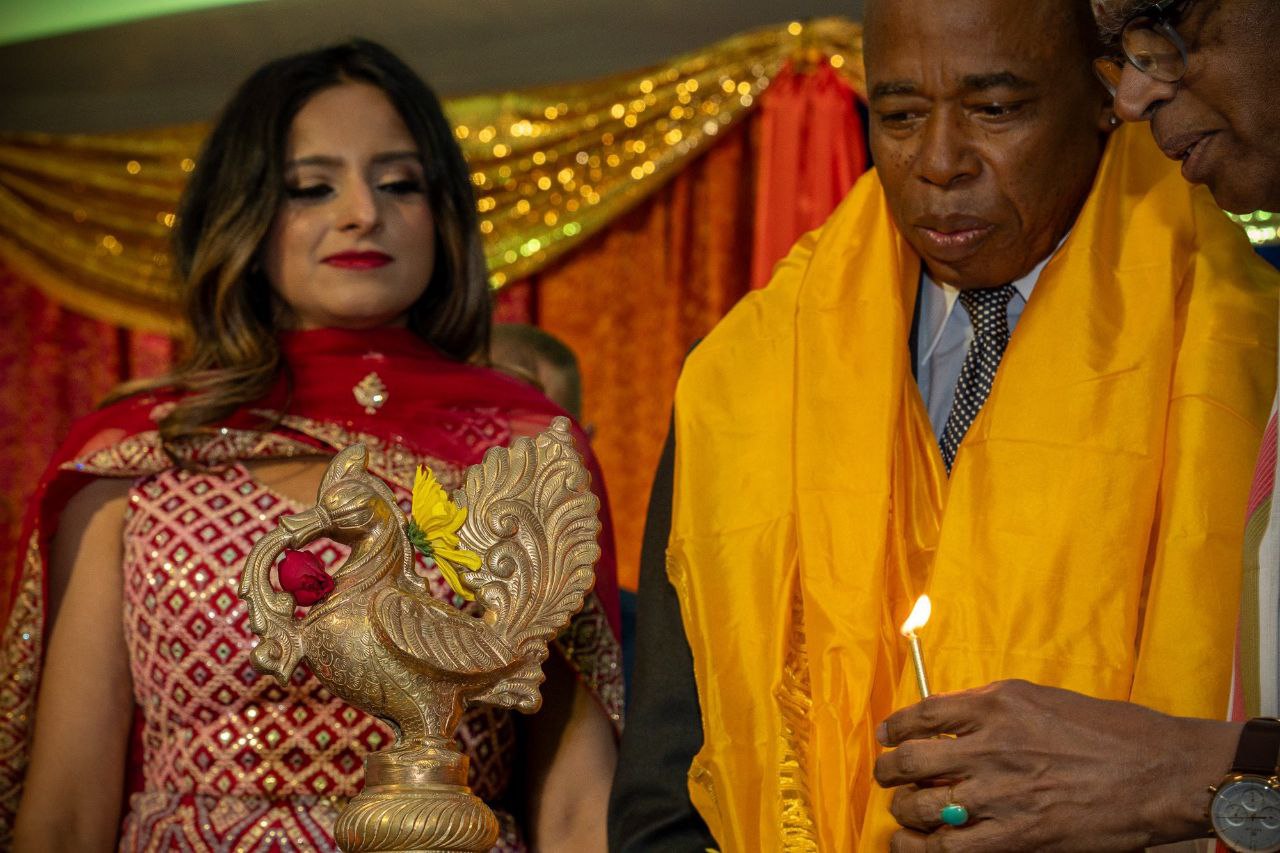New York Mayor Eric Adams Hosts Diwali Party At NYC Home