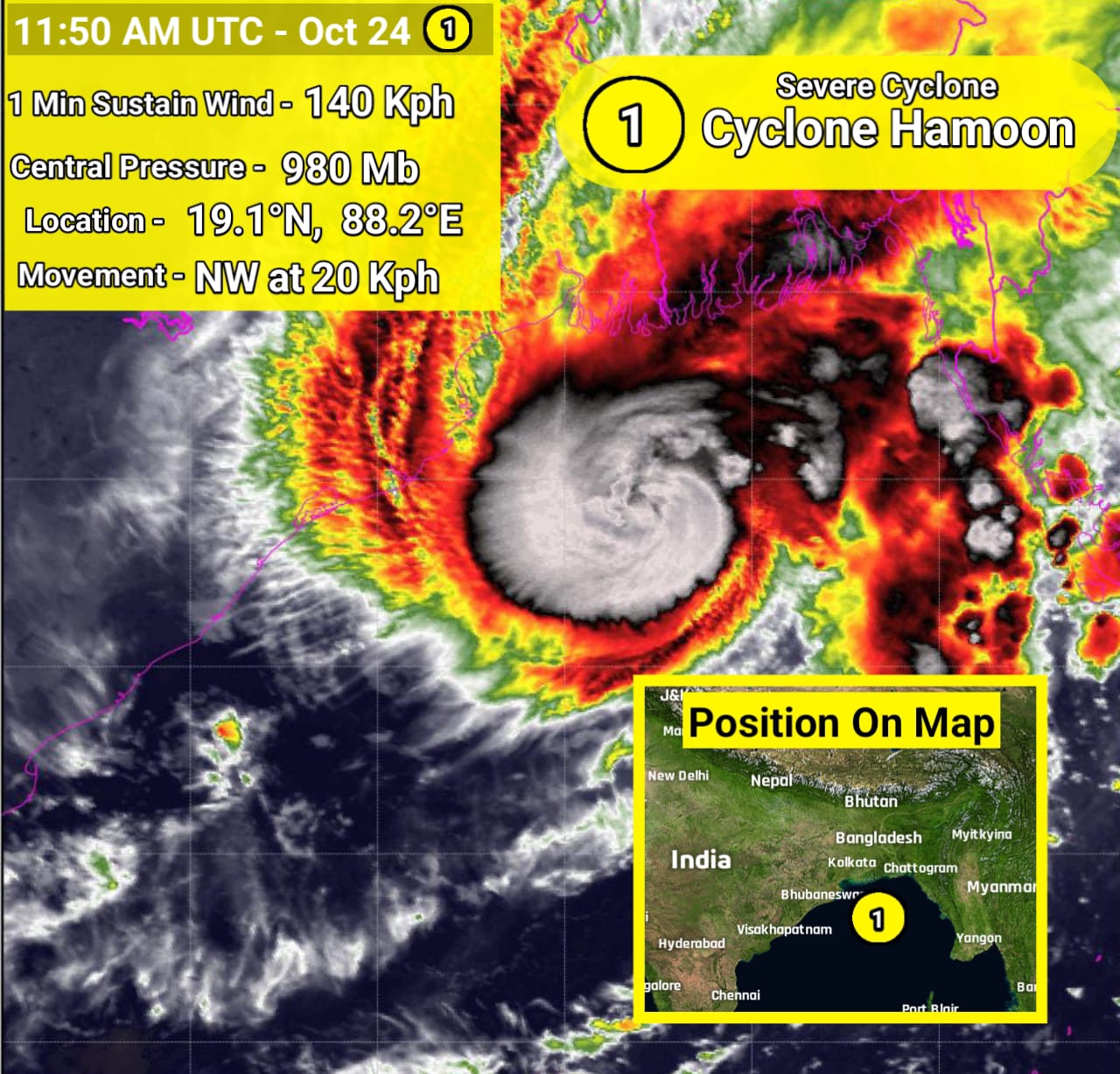 Cyclone: Hamoon Intensifies Into Severe Cyclonic Storm, Tej Weakens ...