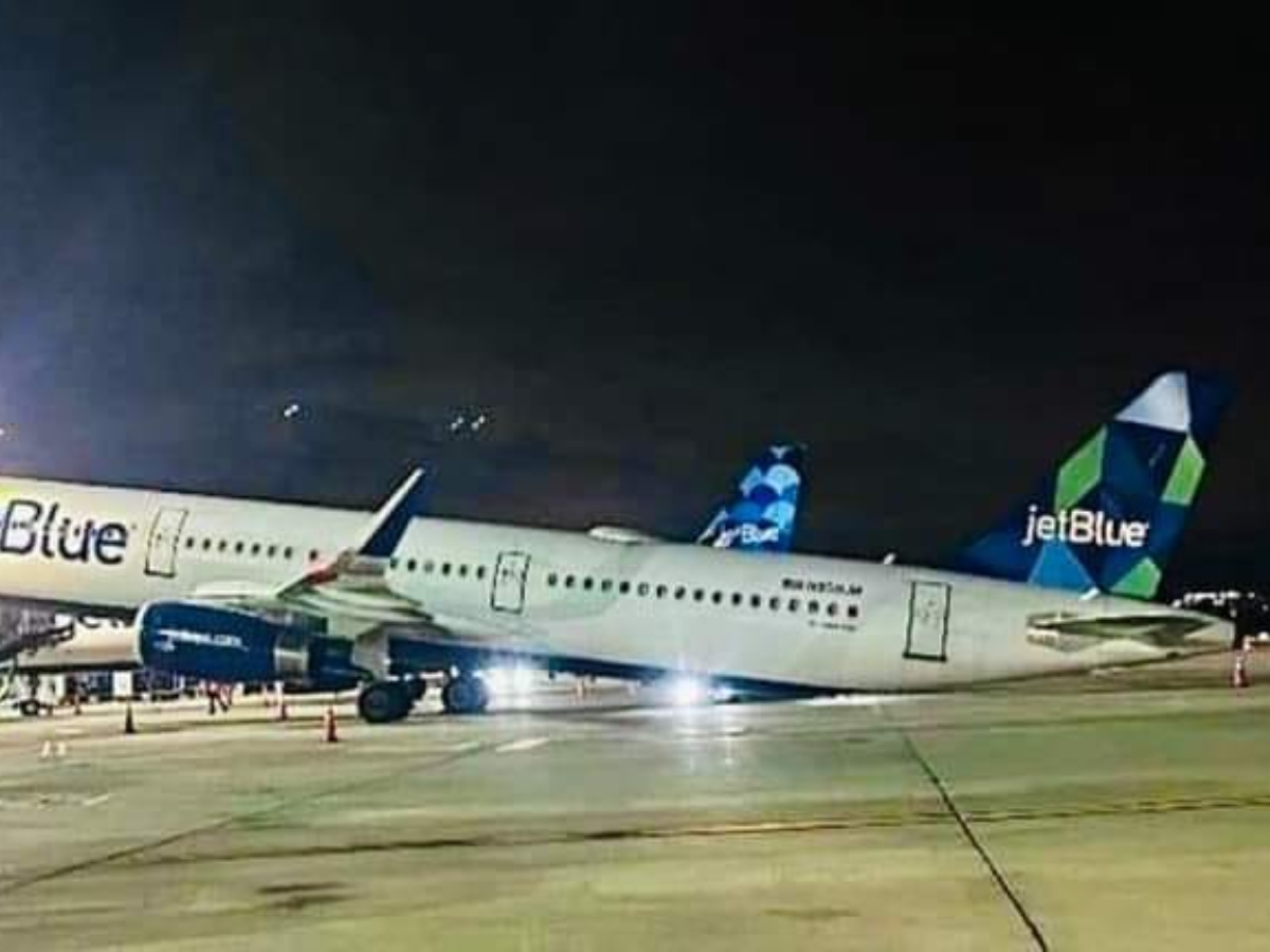 Watch: Flight Tips Back At JFK Airport In New York