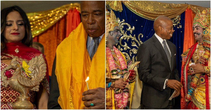 New York Mayor Eric Adams Hosts Diwali Party At NYC Home