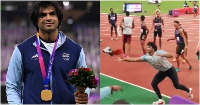 खुद लड़खड़ा गए लेकिन तिरंगे को गिरने नहीं दिया, नीरज चोपड़ा ने पहले ...