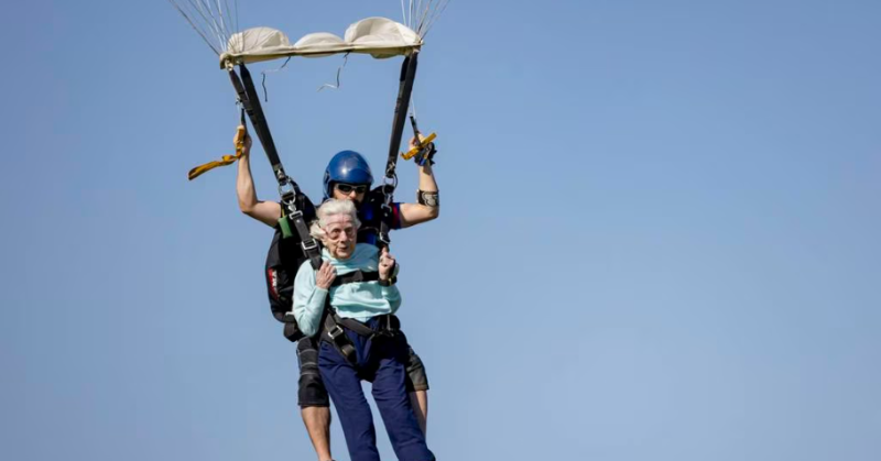 104-Year-Old Woman Sets Skydiving Record