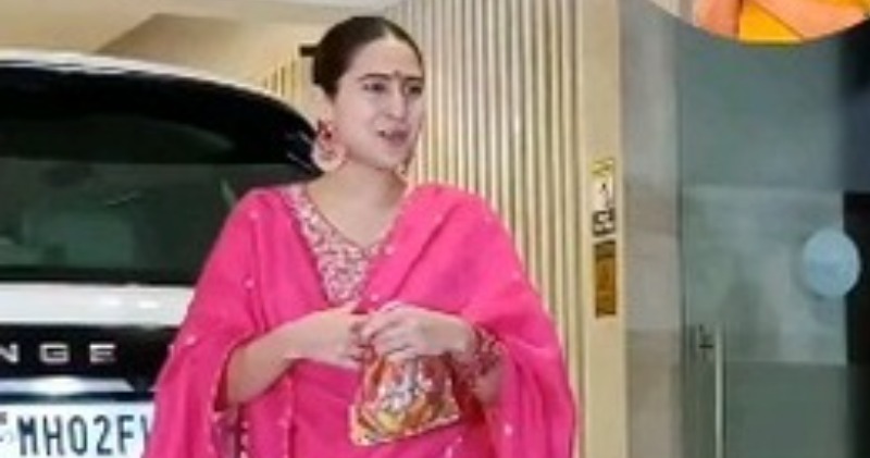 Sara Ali Khan Attends Kartik Aaryan's Ganesh Chaturthi Celebration