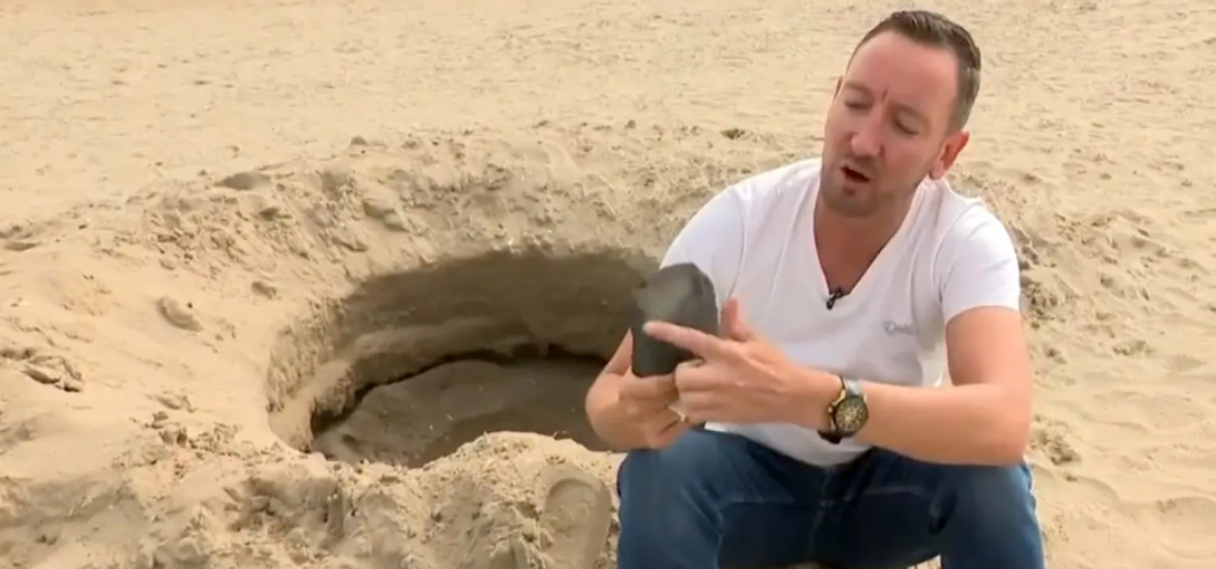 Dublin Beach 'Meteorite Crater' Revealed To Be Just A Hole Dug By Men