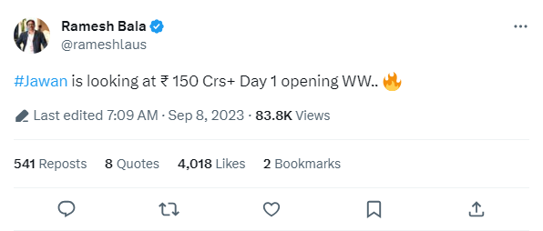 Jawan box office collection Day 1 SRK की जवान ने पहले दिन ही बॉक्स ऑफिस ...