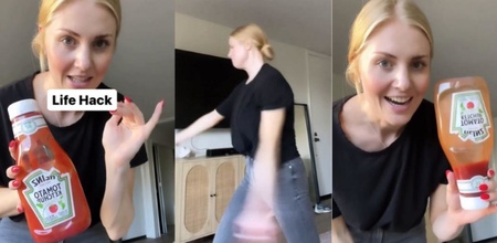 Empty The Ketchup Bottle Like This