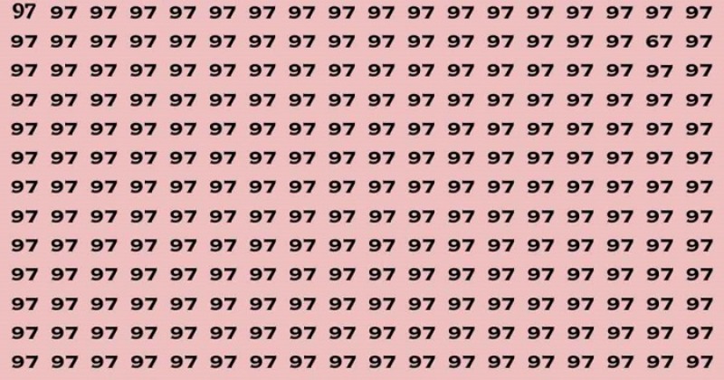 Spot The 67 Among 97 In 3 Seconds With An Optical Illusion