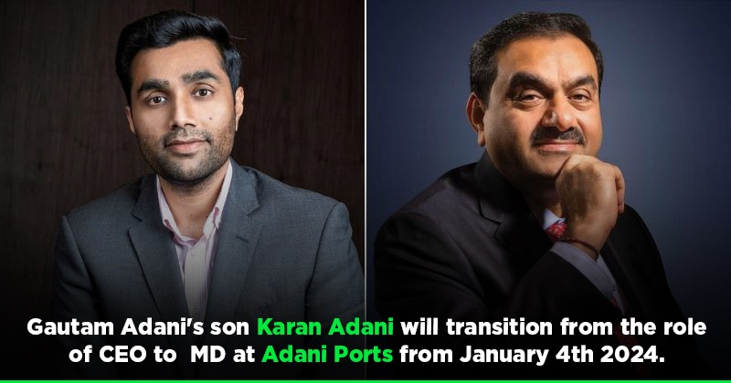 Gautam Adani’s Son Karan Adani Named New MD In Major Rejig At Adani Ports