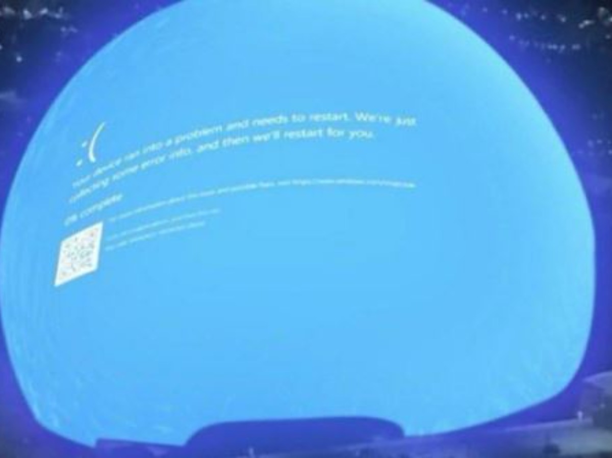 Fact or fiction: Las Vegas Sphere displayed 'blue screen of death ...