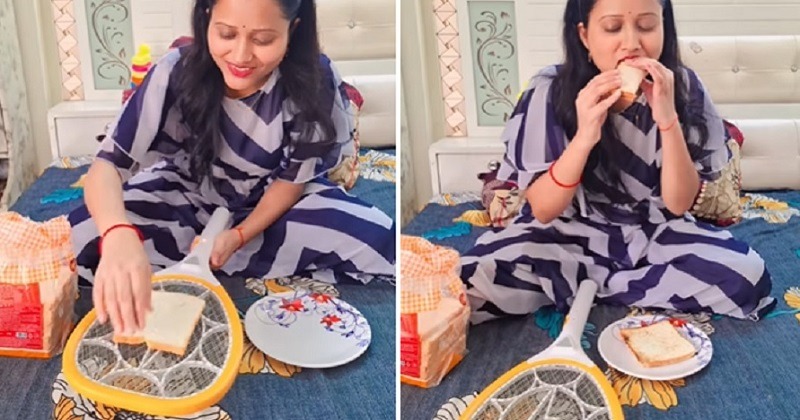 Woman Toasts Bread On Mosquito Racket To Make 'Macchar Toast'