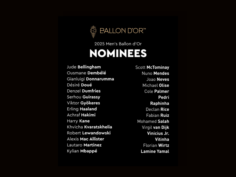 Ballon d'Or 2025: Full list of nominees, date, time, venue of award ceremony - All you need to know