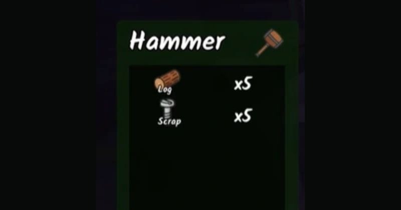 How to get a hammer in Roblox 99 Nights in the Forest? Workshop & class methods