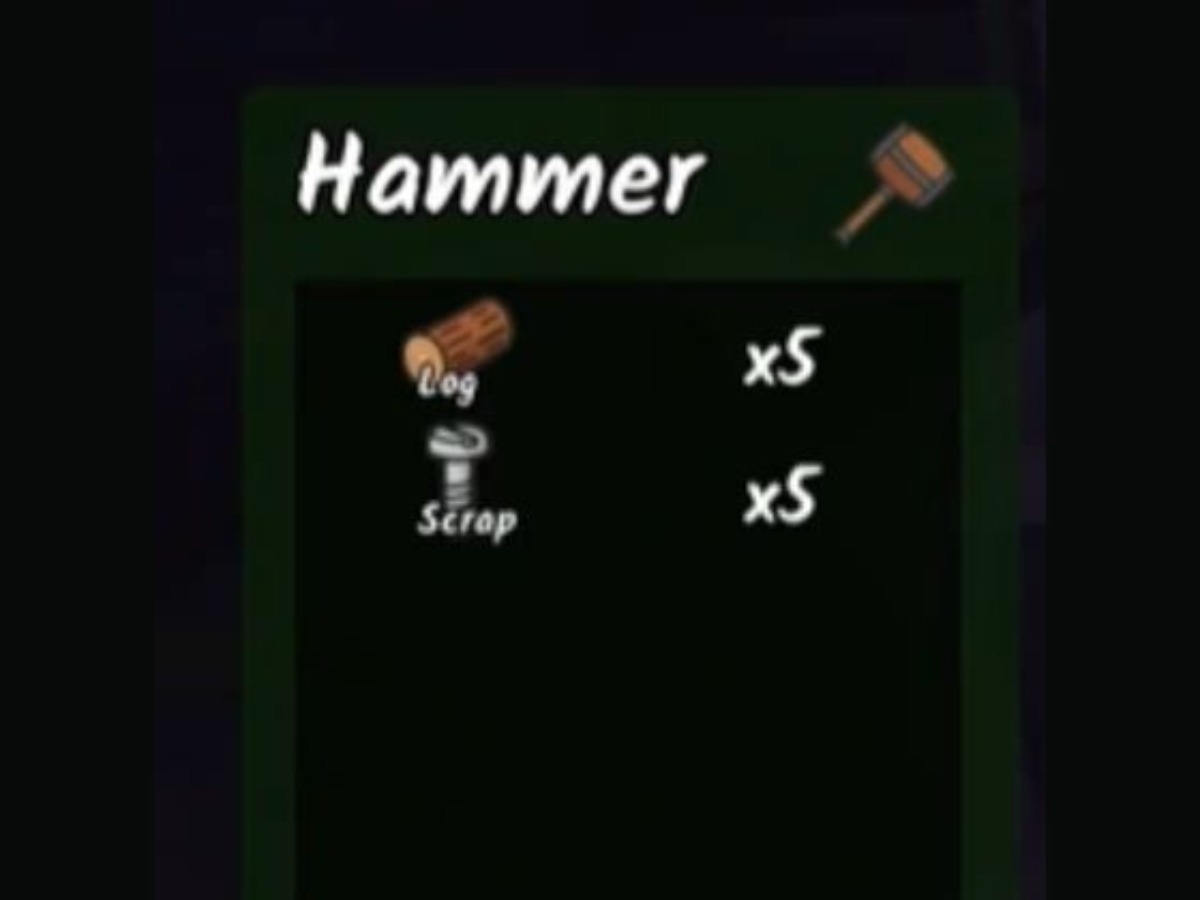 How to get a hammer in Roblox 99 Nights in the Forest? Workshop & class ...