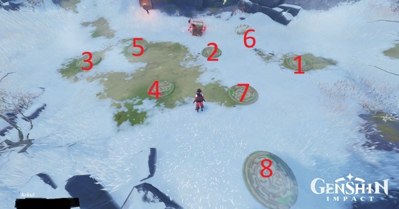 How to solve the Dragonspine pressure plate puzzle in Genshin Impact