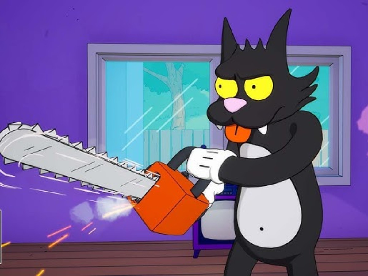 Find and defeat Scratchy boss in Fortnite Simpsons