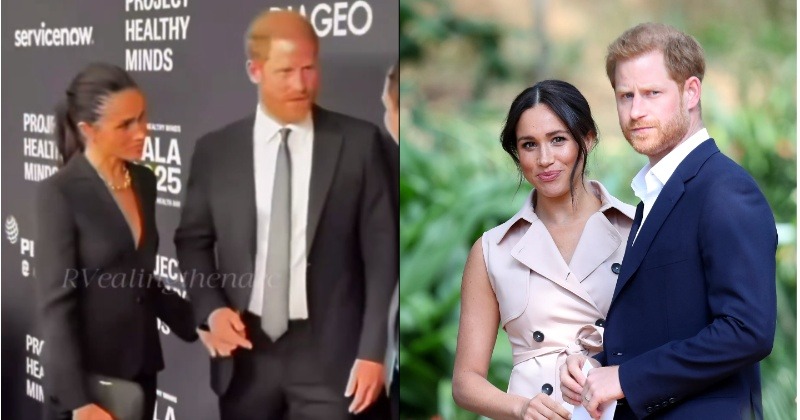 Meghan Markle called ‘controlling’ as viral video shows her forcing Prince Harry to hold hands ...