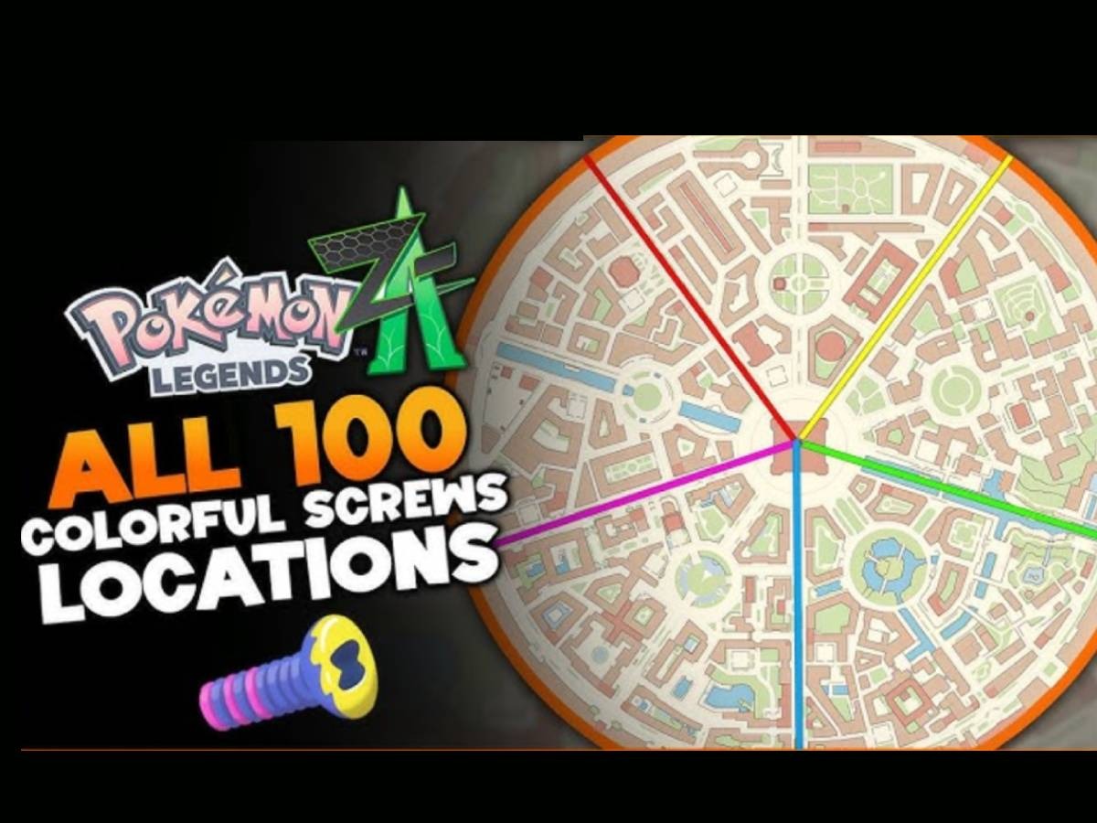List of all colourful screw locations in Pokémon Legends Z-A