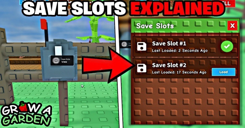 How to use and expand save slots in Roblox Grow a Garden?