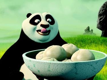 Kung Fu Panda Eating Dumplings