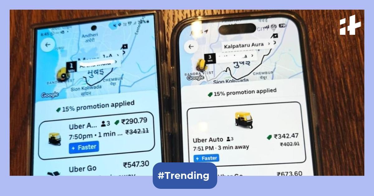 Viral post shows Uber charges iPhone and android users differently