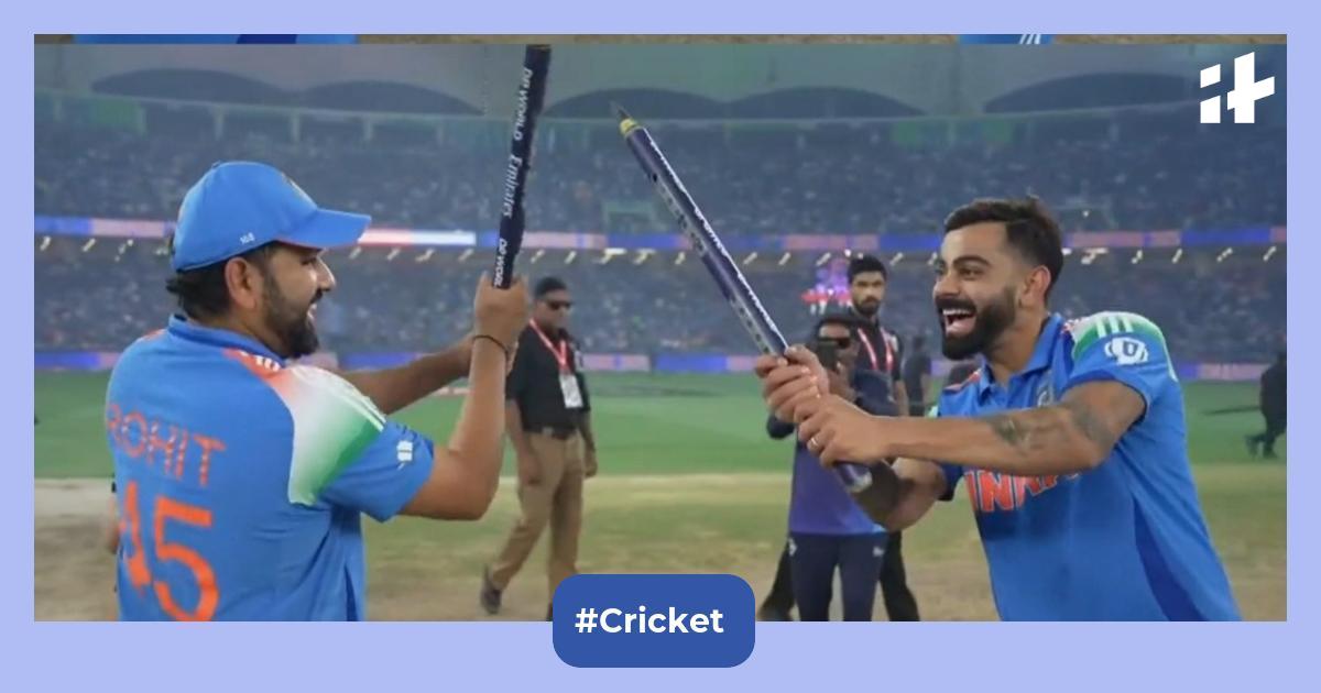 RoKo's dandiya with stumps! Rohit Sharma and Virat Kohli's adorable ...