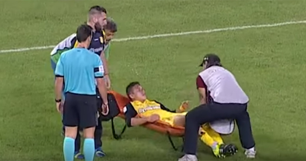 The Worst Paramedics In Sporting History! Injured Greek Footballer Gets ...