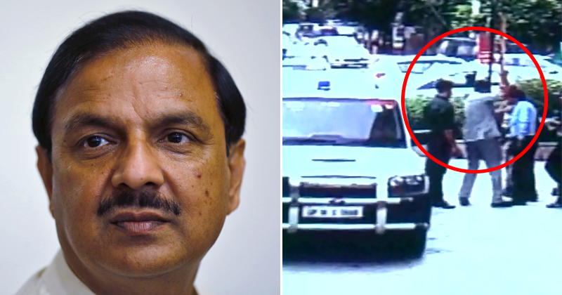 Caught On Camera: Minister Mahesh Sharma's Bodyguard Thrashes Security ... Caught On Camera: Minister Mahesh Sharma's Bodyguard Thrashes Security ...