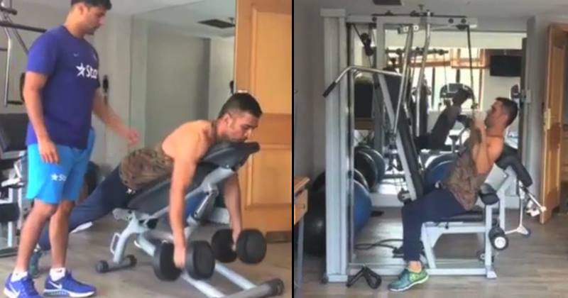 This Video Of MS Dhoni Working Out Shows The Secret Behind His Big Sixes