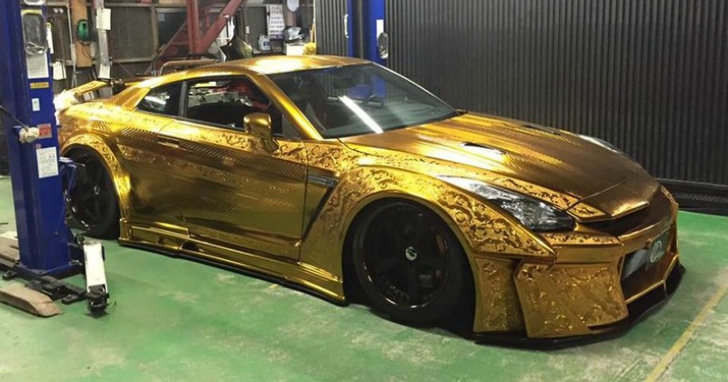 Million Dollar Gold-Plated Car 'Godzilla' Goes On Display In Dubai