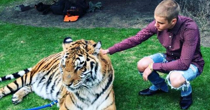 PETA Lashes Out Against Justin Bieber For Posing With An Abused Tiger ...