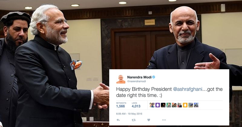 Narendra Modi's Twitter Wish On Afghanistan President's Birthday Proves ...