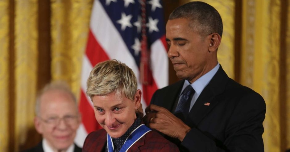 Barack Obama Honours Ellen DeGeneres With The Presidential 'Medal Of ...