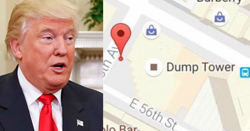 Trump Tower Becomes 'Dump Tower' on Google Maps!