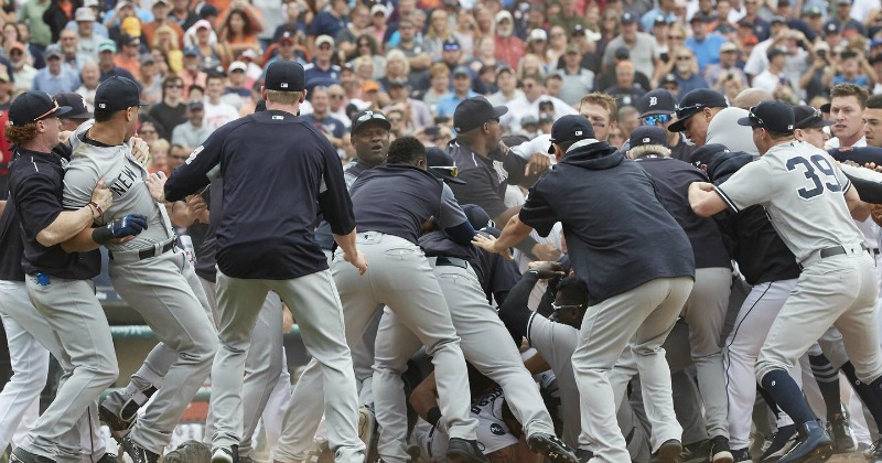 When Two Baseball Teams Decide To Exchange Punches On The Field It Is ...