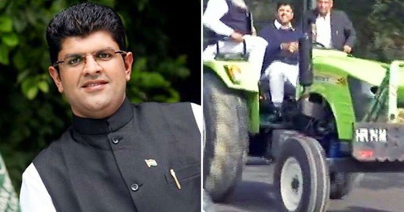INLD MP Dushyant Chautala Reaches Parliament On His Tractor, May Be ...