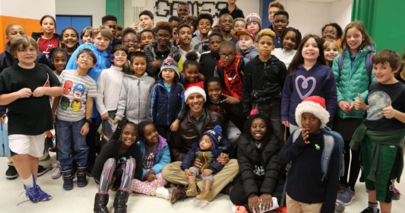 From President To Santa Claus, Obama Surprises School Kids With A Bag ...