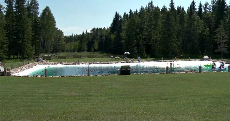 Genius Builds His Family A 1,200,000-Litre Swimming Pool And That Too ...