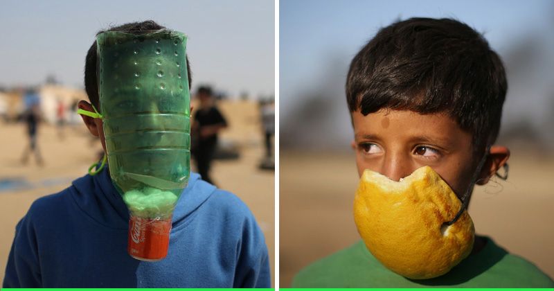 Palestinians Make Masks Of Almost Everything To Protect Themselves From ...