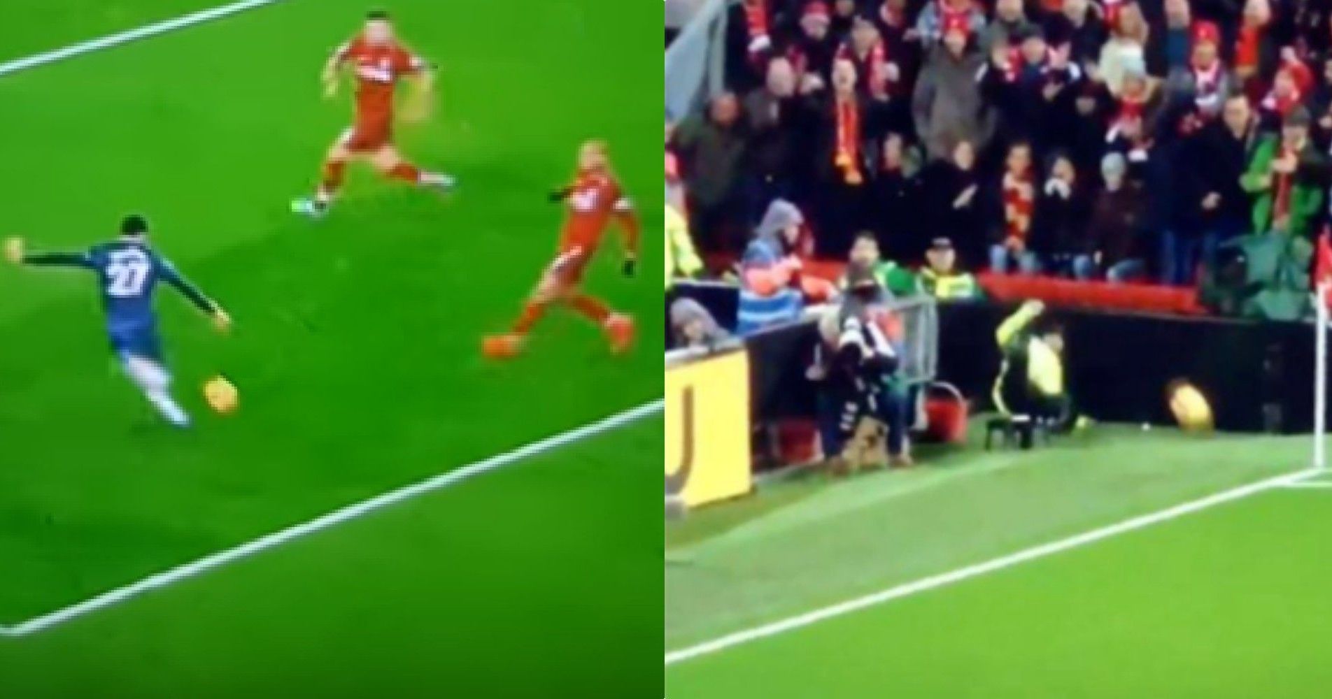 This Shot On Goal Was So Badly Off Target That It Knocked A Steward Out ...