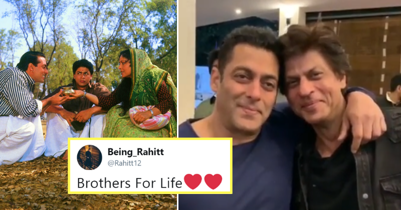 Salman Gives SRK A Warm Nostalgia Hug While Watching Karan-Arjun & Fans ...