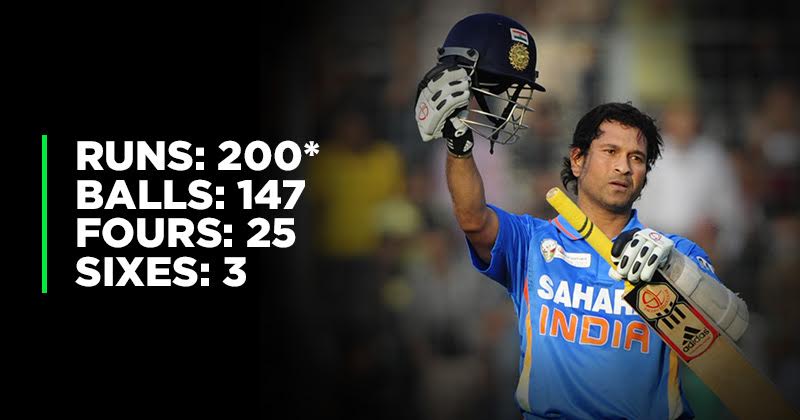 Sachin Tendulkar 200 Not Out Sachin Tendulkar 200 Runs Date India