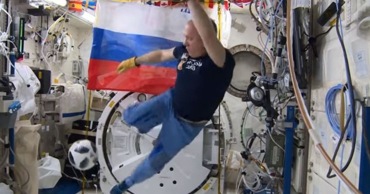 Russian Cosmonauts Play Zero-Gravity Football And Their Game Is ...