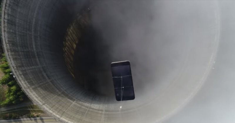 This Guy Dropped An iPhone XS Max From 530 Feet Into A Nuclear Tower ...