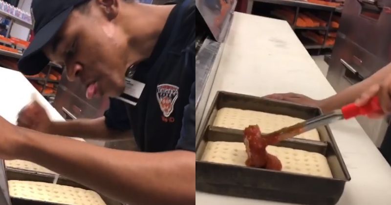 Restaurant Worker Spitting On Customers' Pizza Gets Busted After Video ...